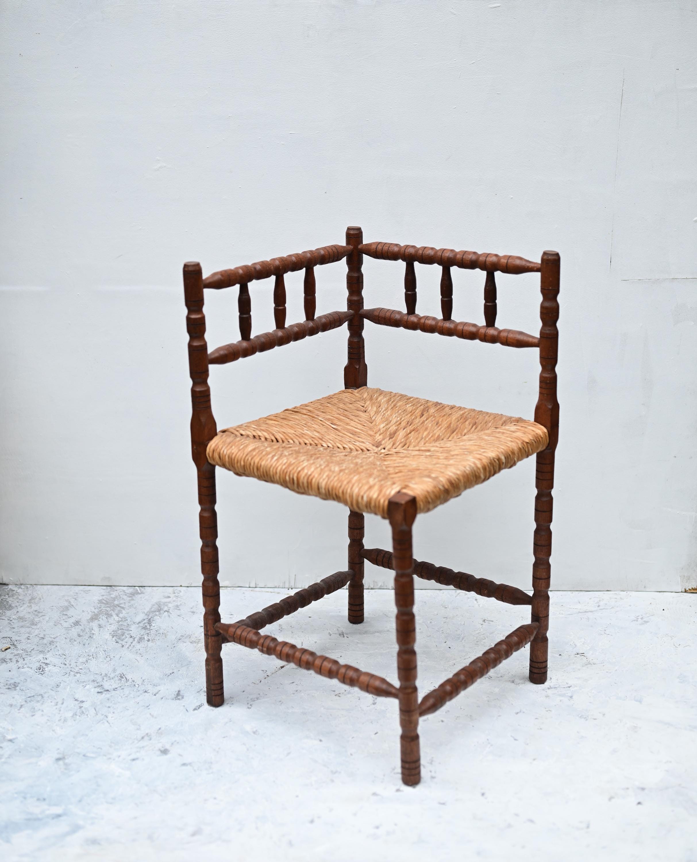 Antique English Bobbin Corner Chair, Children's Chair, Bobbin Chair ...