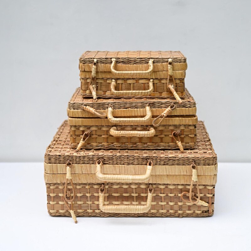 Wicker Suitcase - Etsy