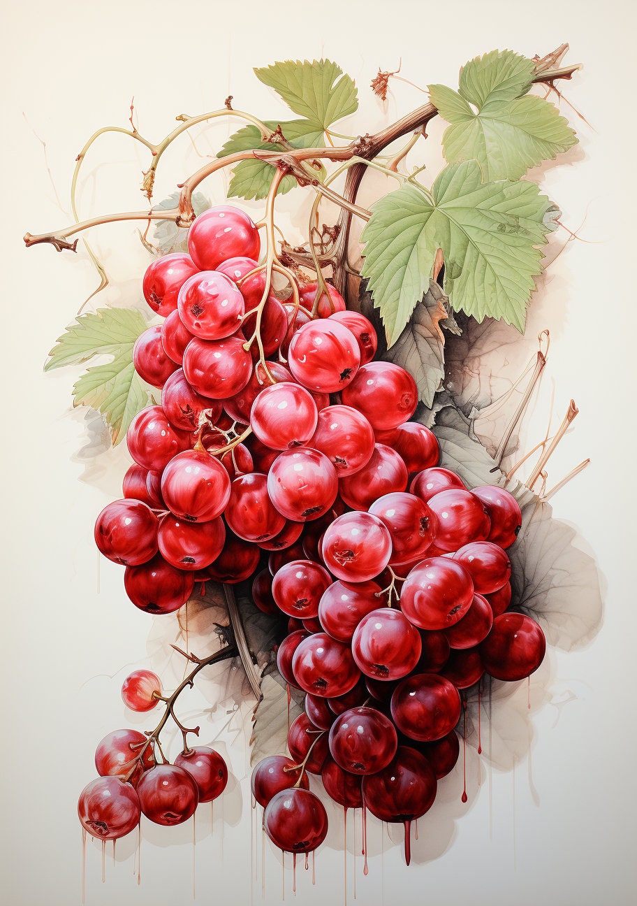 5 Different Drawing on an Old Paper of Wild Berry. Strawberry ...