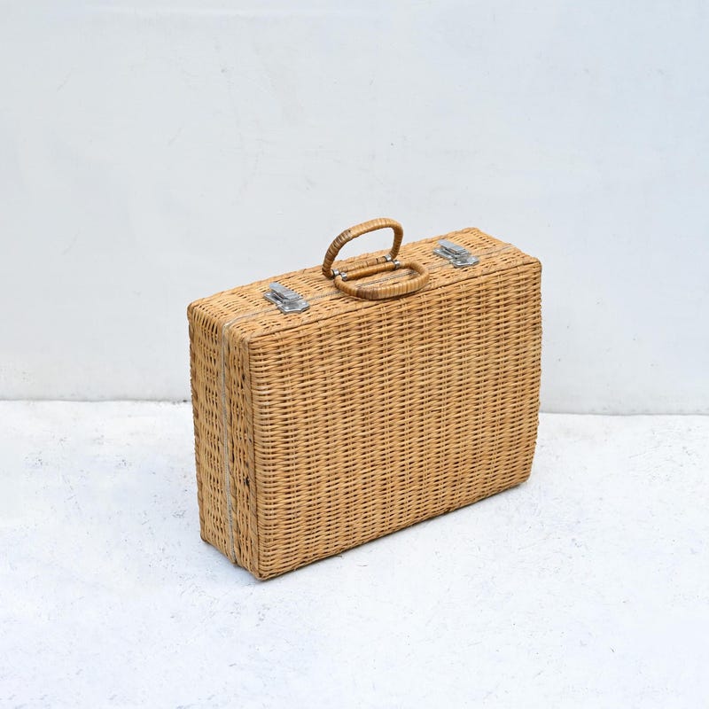 Rattan Suitcase - Etsy