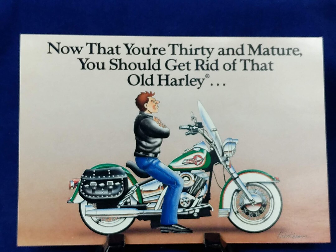 Harley Davidson Birthday Greeting Card W28 - Etsy