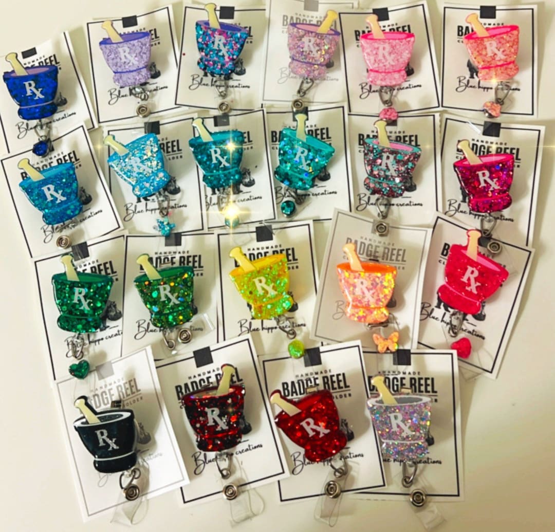 Pharmacy Badge Reel//name Tag Badge//nurse Reel Badge//rx Badge ...
