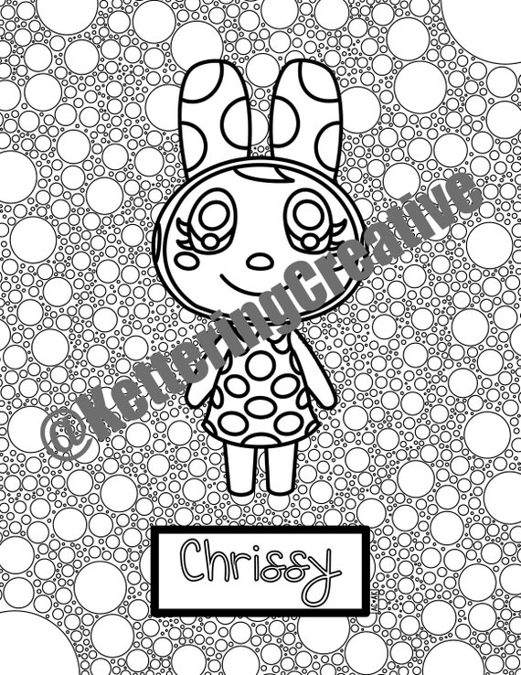 Chrissy Coloring Page-animal Crossing - Etsy UK