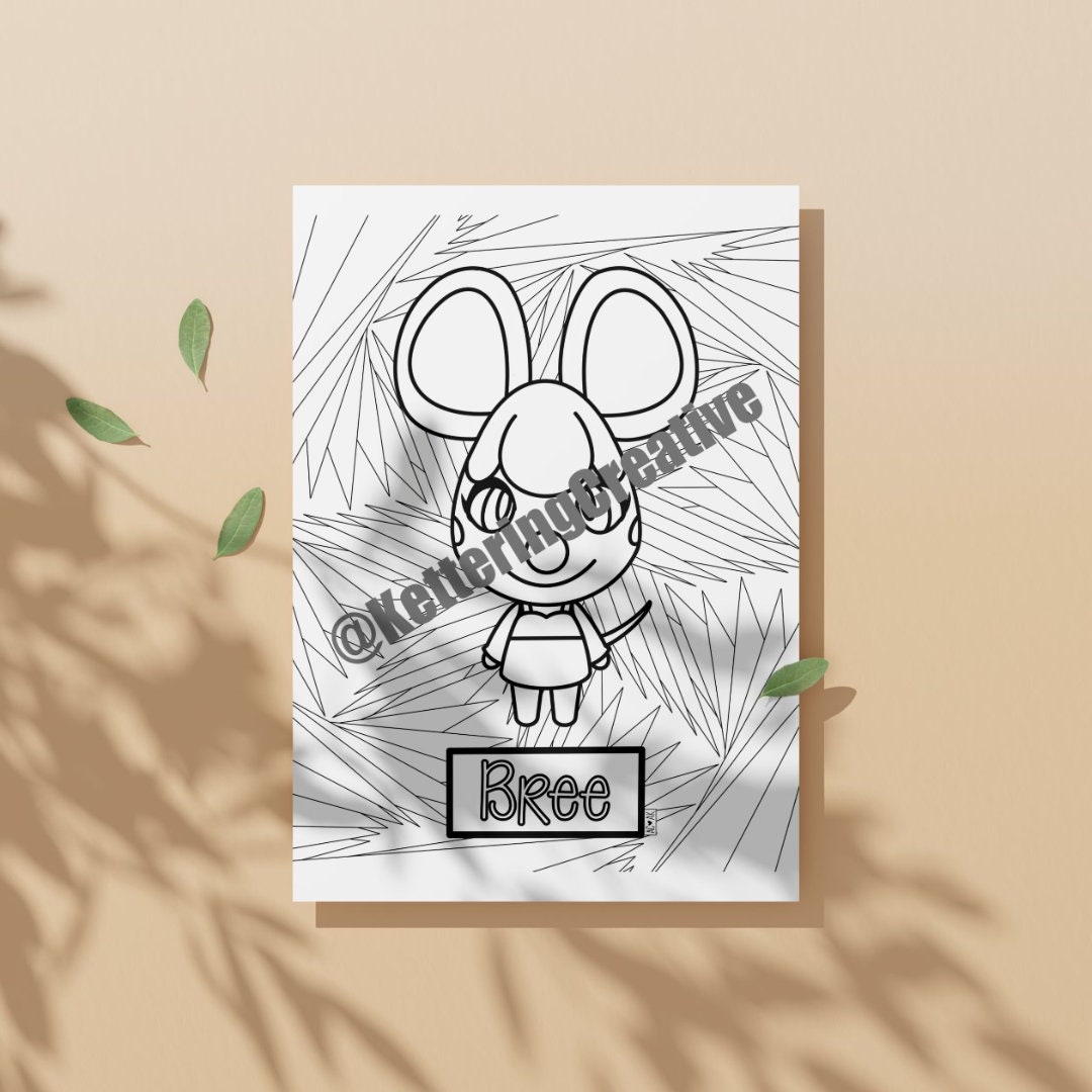 Bree Coloring Page-animal Crossing - Etsy