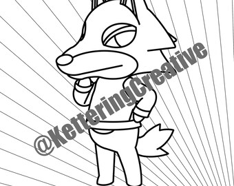 Axel Coloring Page-animal Crossing - Etsy