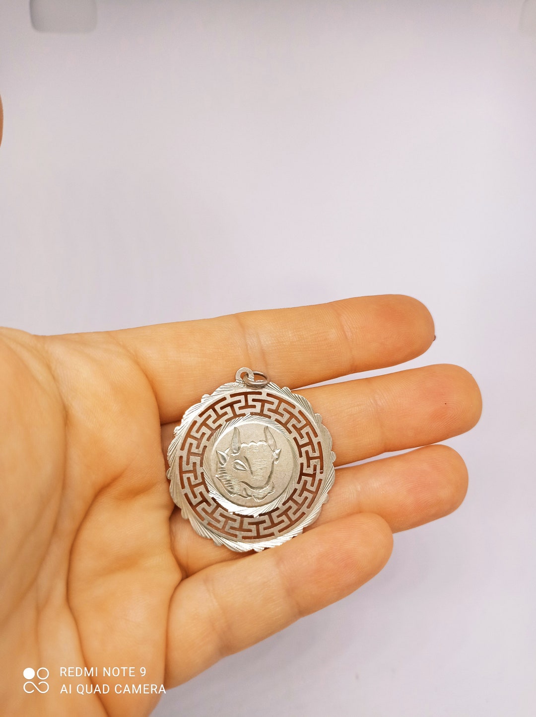 Knossos Bull and Minoan God Pendant - Etsy