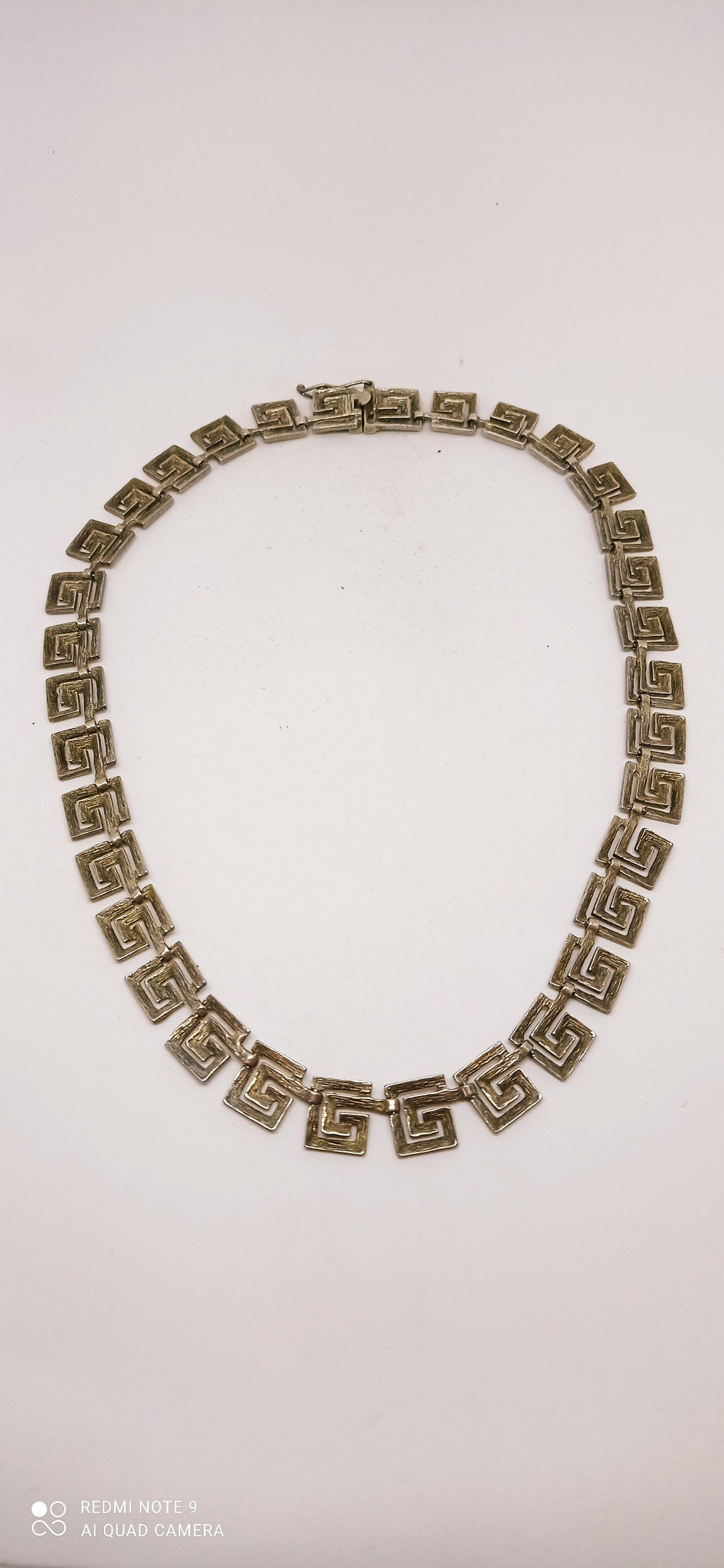 Meander Design Necklace Sterling Silver 925 - Etsy