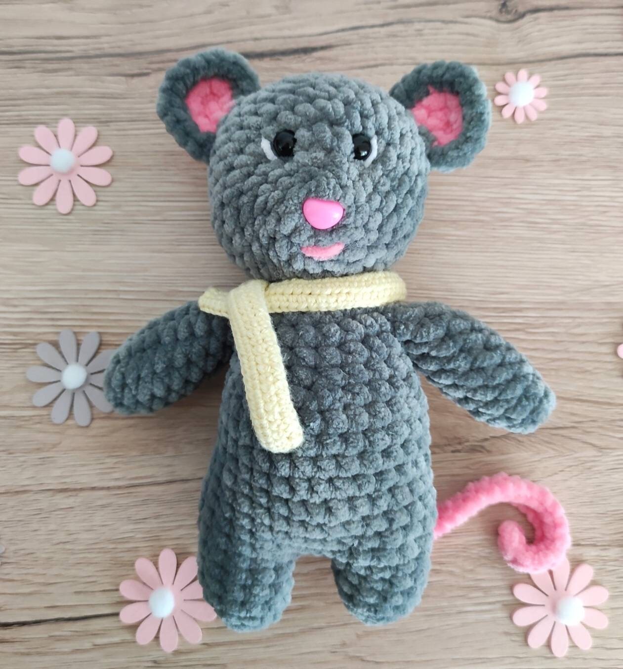 Ratón de peluche de ganchillo ratón hecho a mano super - Etsy España