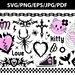 Cute Emo Goth Set Y2k Vector Svg,png Clip Art - Etsy