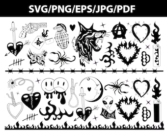 Punk Rock Clip Art Vector Svg Eps Png.. - Etsy