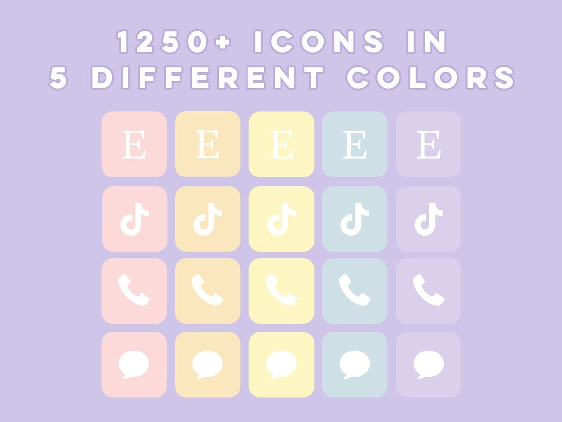 Easter Theme 1250 iPhone Icons Bundle Wallpaper Ios App Shortcuts ...