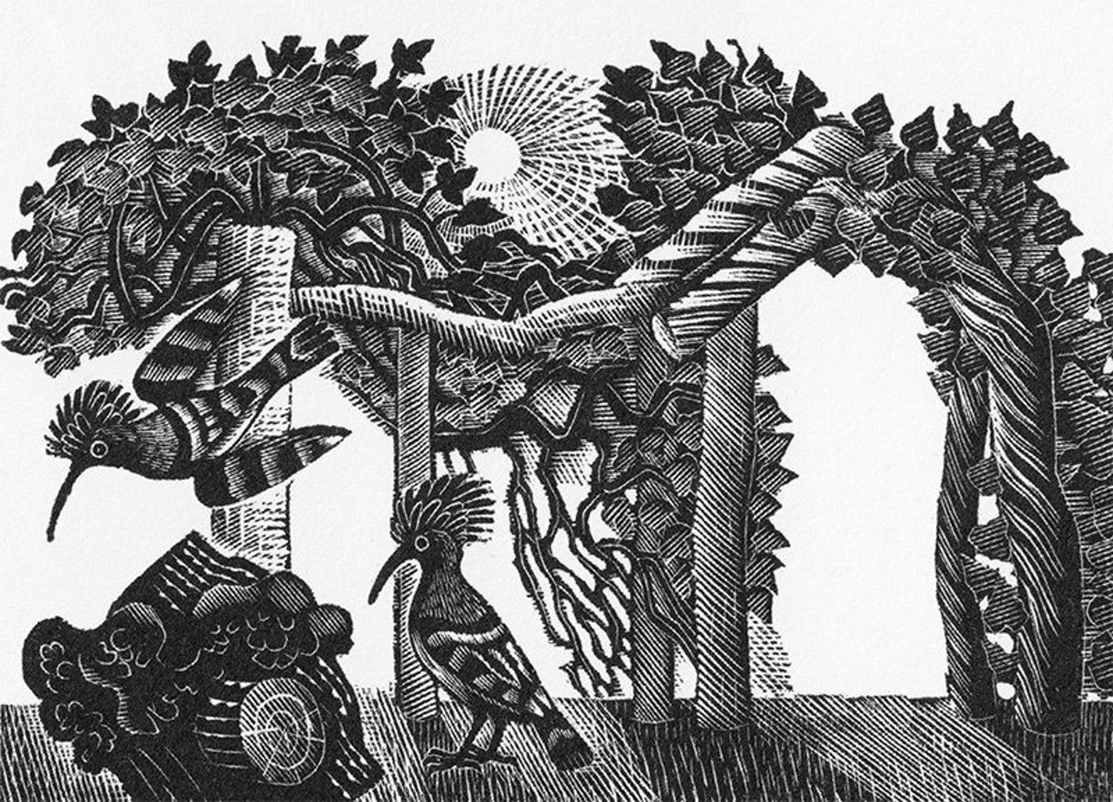 The Eric Ravilious Wood Engraving Postcard Collection part I | Etsy