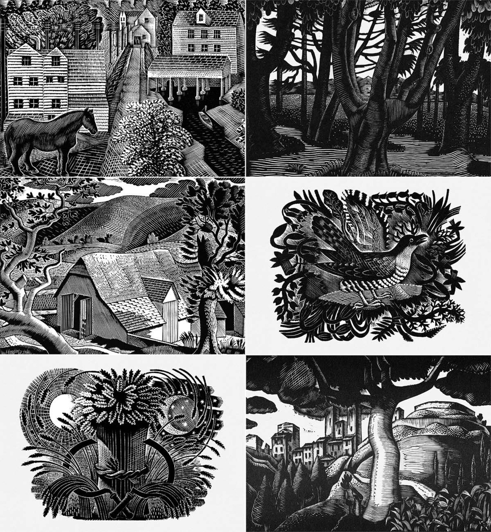 The Eric Ravilious Wood Engraving Postcard Collection (part II). - Etsy UK