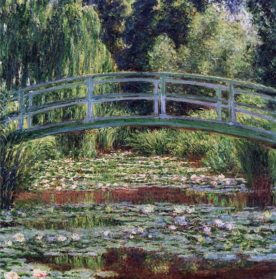 Claude Monet the Japanese Footbridge and the Water Lily Pool | Etsy