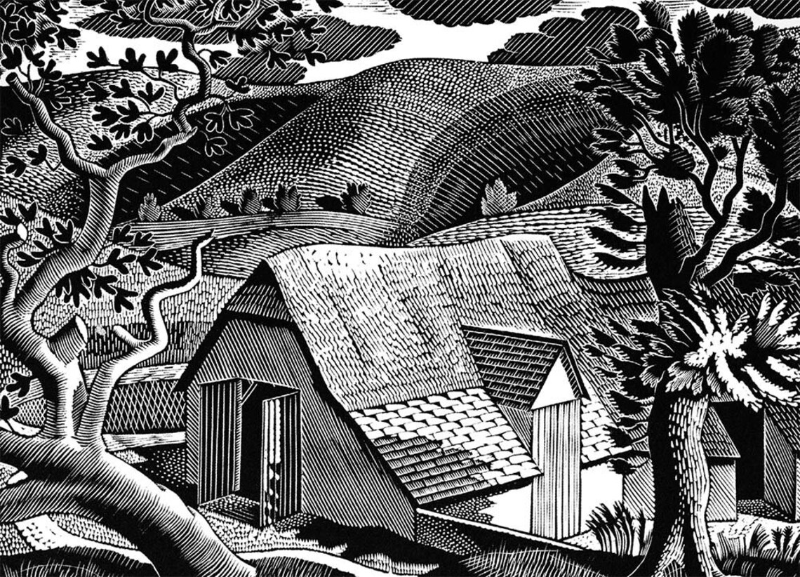 The Eric Ravilious Wood Engraving Postcard Collection (part II). - Etsy UK