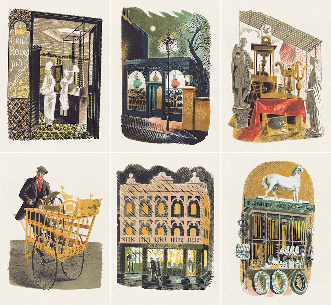 The Eric Ravilious High Street Postcard Collection (part II). - Etsy UK