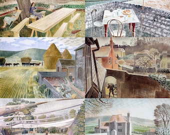 Eric Ravilious furlongs Greeting Card - Etsy