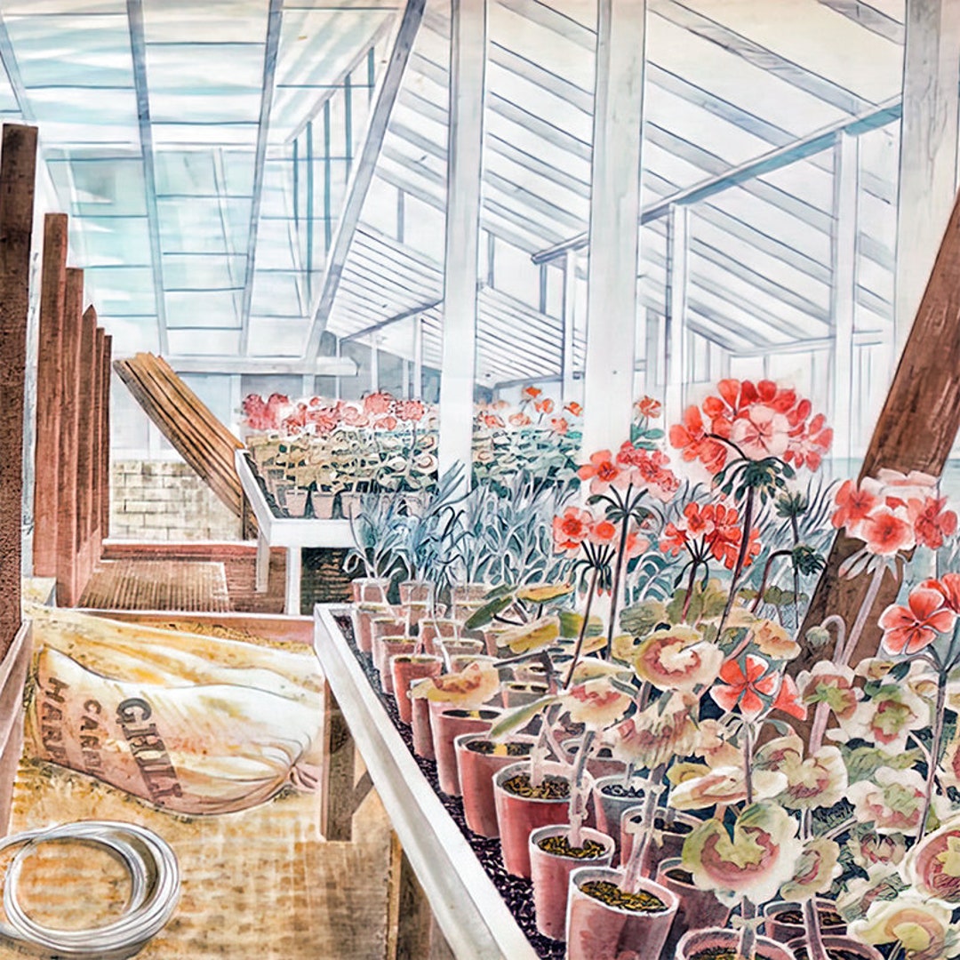 Eric Ravilious, ‘geraniums and Carnations’ Greeting Cards - Etsy