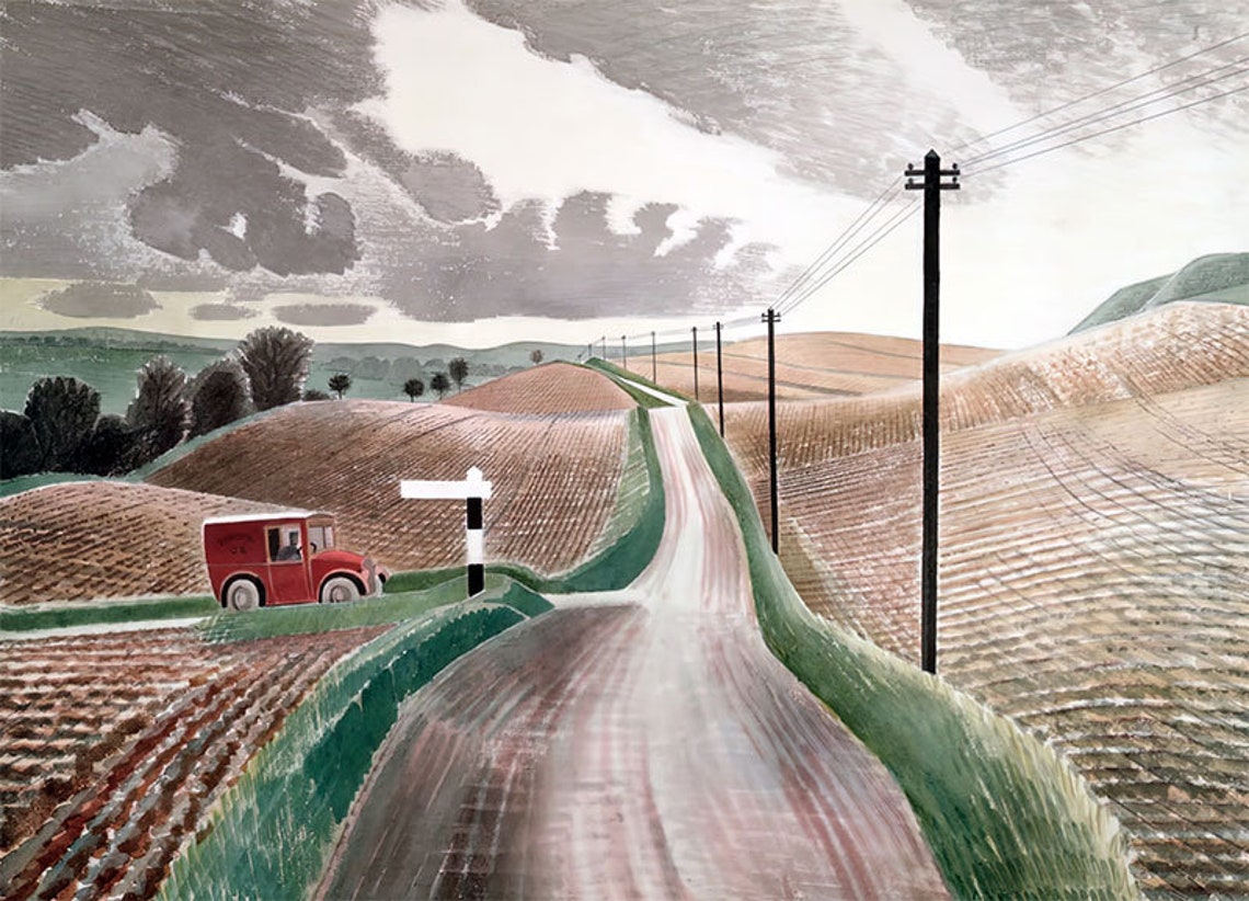 The Eric Ravilious on the Road Postcard Collection. - Etsy
