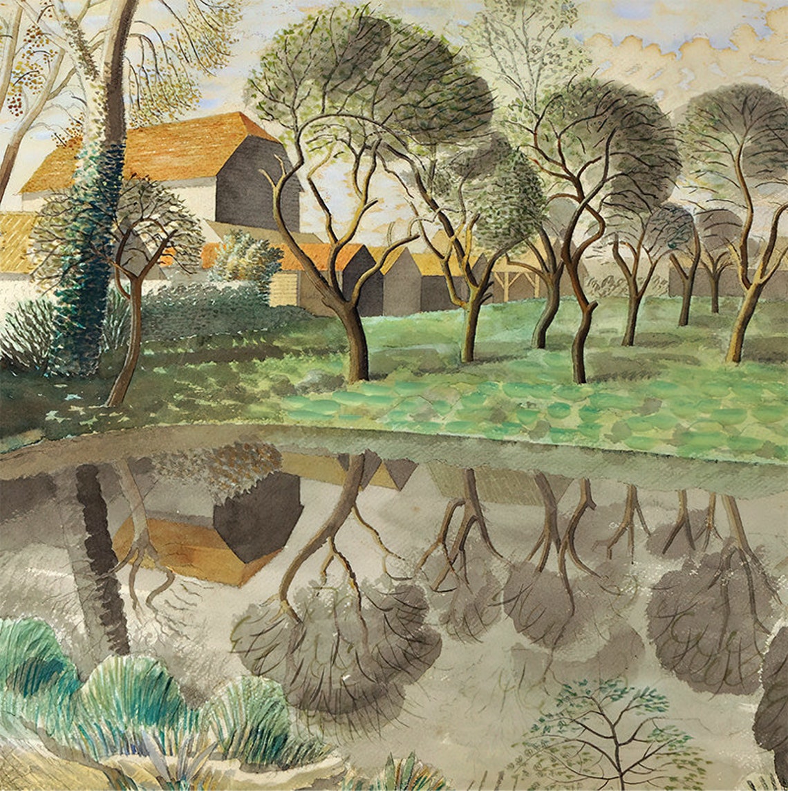 Eric Ravilious ‘newt Pond’ Greeting Card - Etsy
