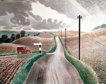 Train Landscape Eric Ravilious Greetings Card - Etsy