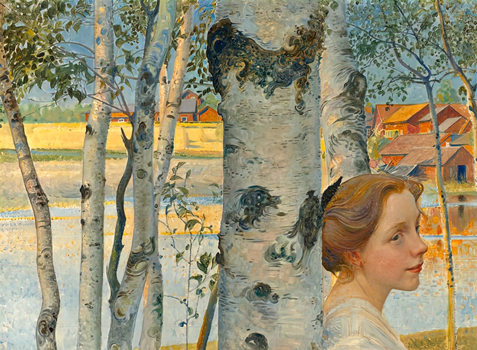 Carl Larsson ‘lisbeth by the Birch Tree’ Greeting Card - Etsy