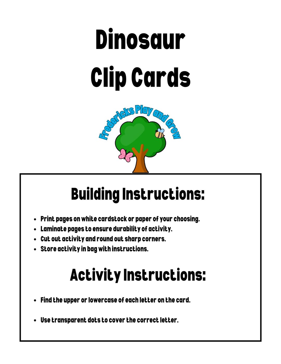 Dinosaur Clip Cards! Hands-on Learning Through Play for Toddler ...