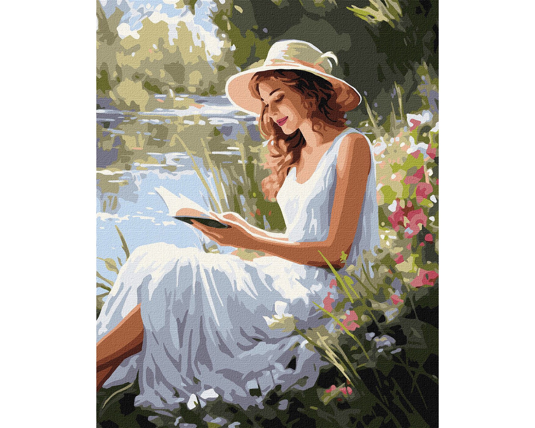 Fascinating Reading Paint by Number KIT With Frame Color by Numbers Kit ...