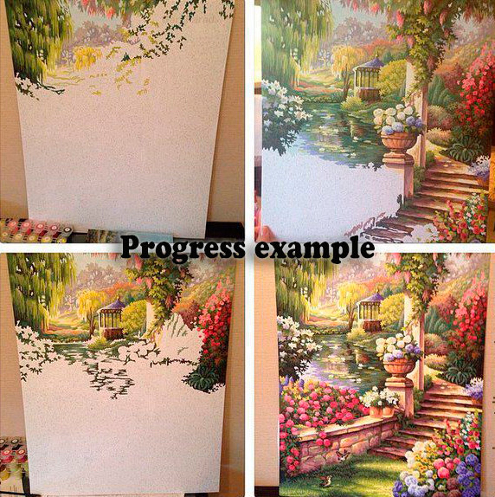 Monet's Garden in Giverny Paint by Number Kit With Frame - Etsy