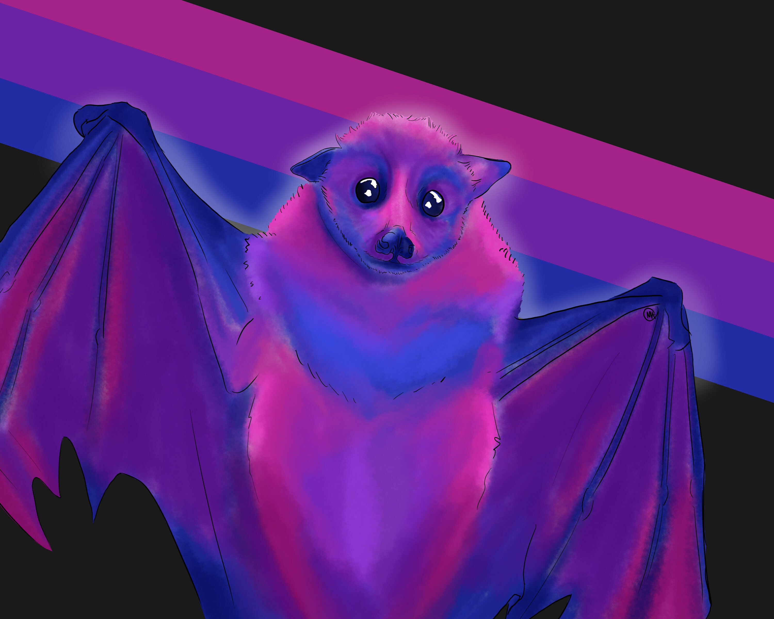 Pride Bat Poster - Etsy