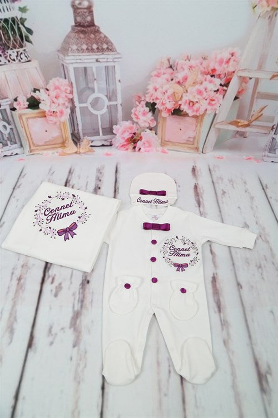 Personalized Custom Hospital Exit With Name 4 Pieces I Embroidered ...