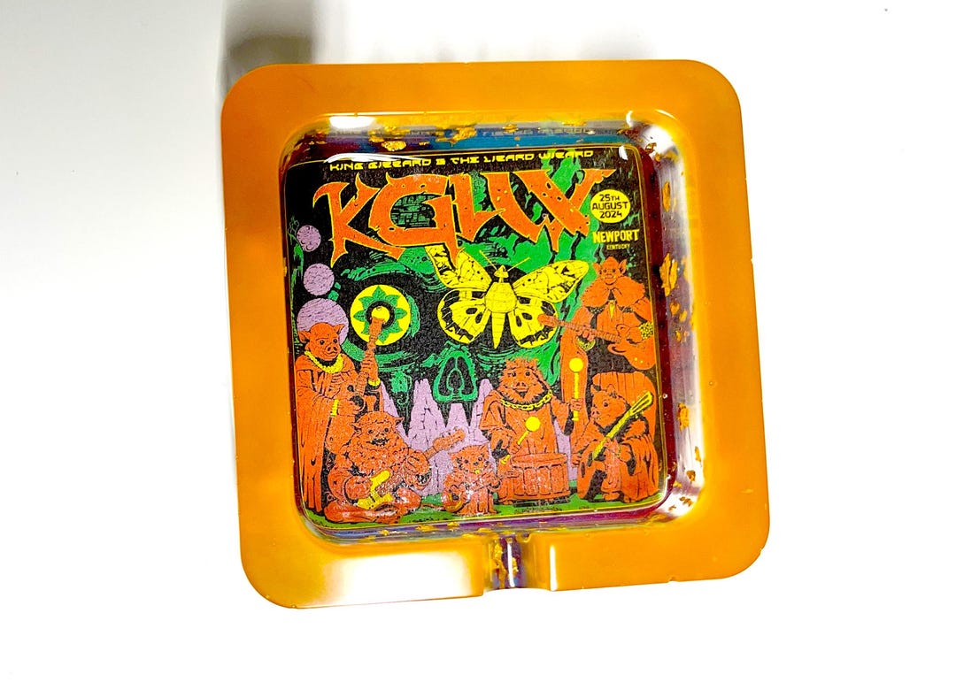 KGLW - Newport 2024 Concert Poster Orange, Red and Blue Ashtray - Etsy