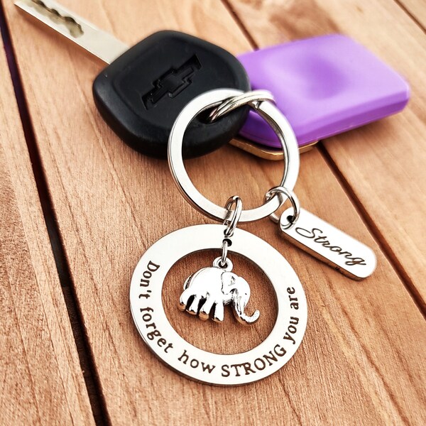 Elephant Key Chain - Etsy