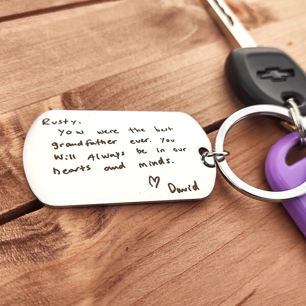 Handwriting Keychain - Etsy