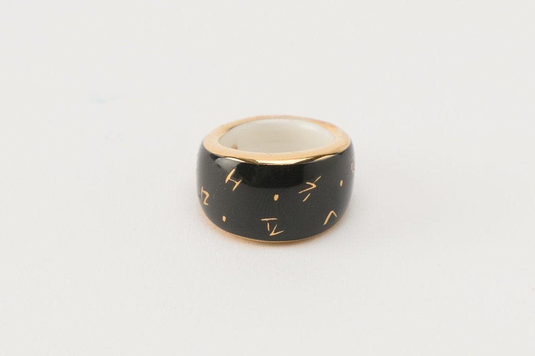 Traditional Korean Pattern Motif Design Ring, Korean Alphabet Ring ...