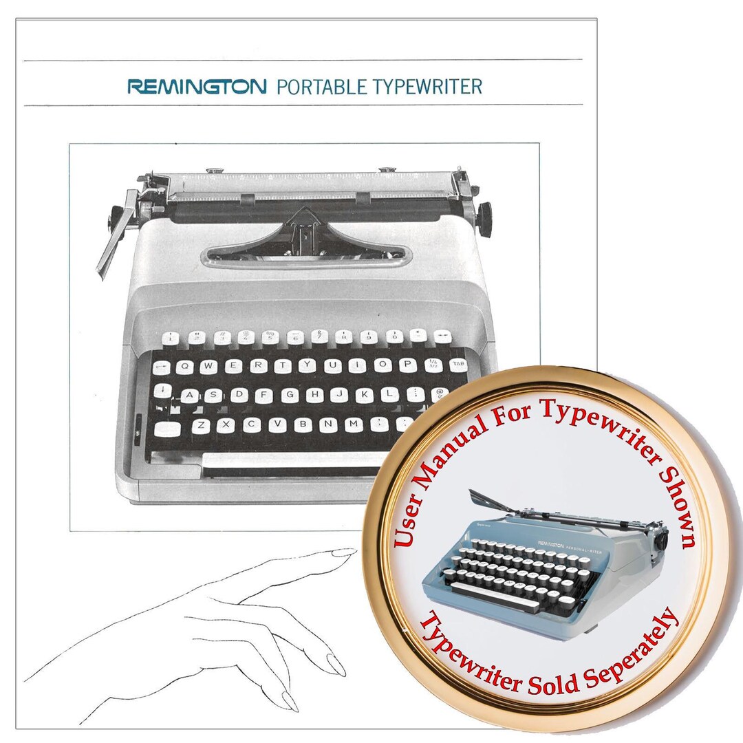 Remington Sperry Rand Personal-riter Typewriter User Instruction Manual ...