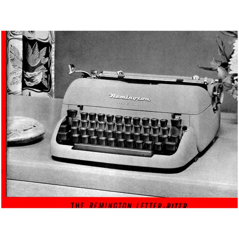 Remington Rand Quiet Riter or Letter Riter Typewriter User Instruction ...