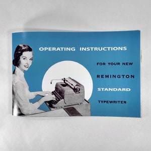 1950s Remington Super Riter Typewriter User Instruction Manual - Etsy