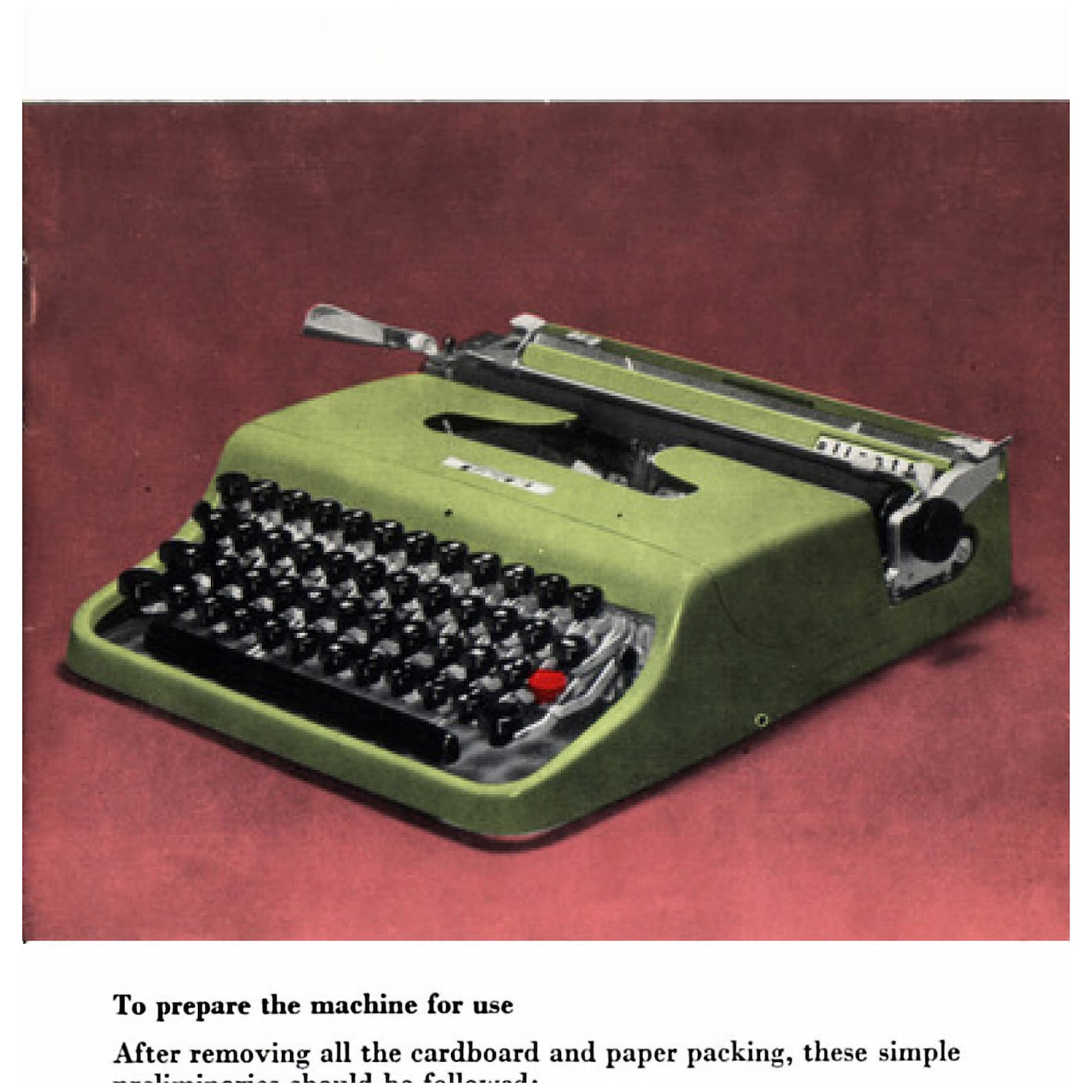 Olivetti Lettera 22 Typewriter User Instruction Manual - Etsy