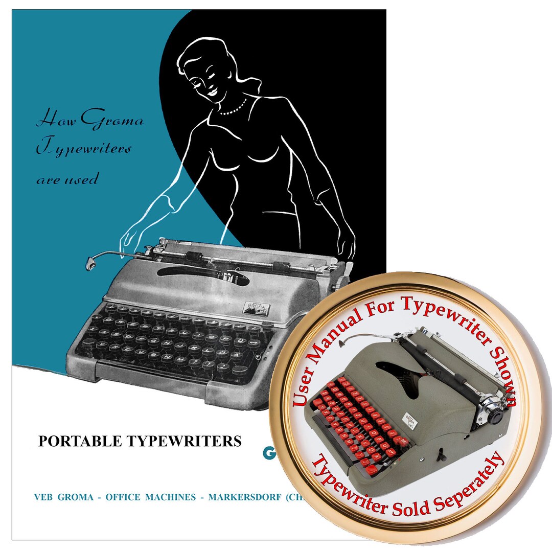 1950s Groma Model T Typewriter User Instruction Manual - Etsy