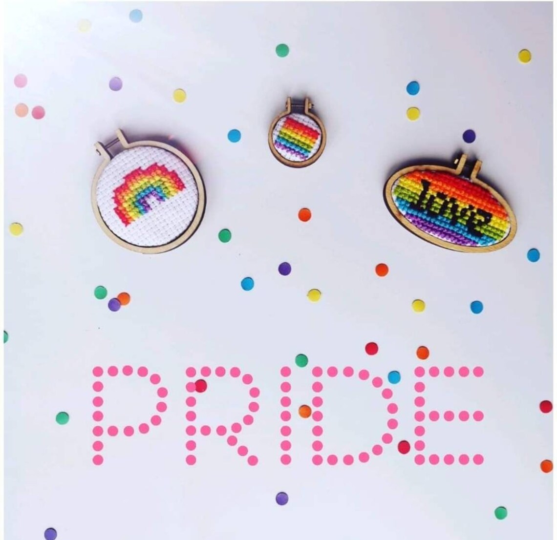 Pride Pack - 20 Mini Cross Stitch Patterns, LGBTQ+, Rainbows, Bunting ...