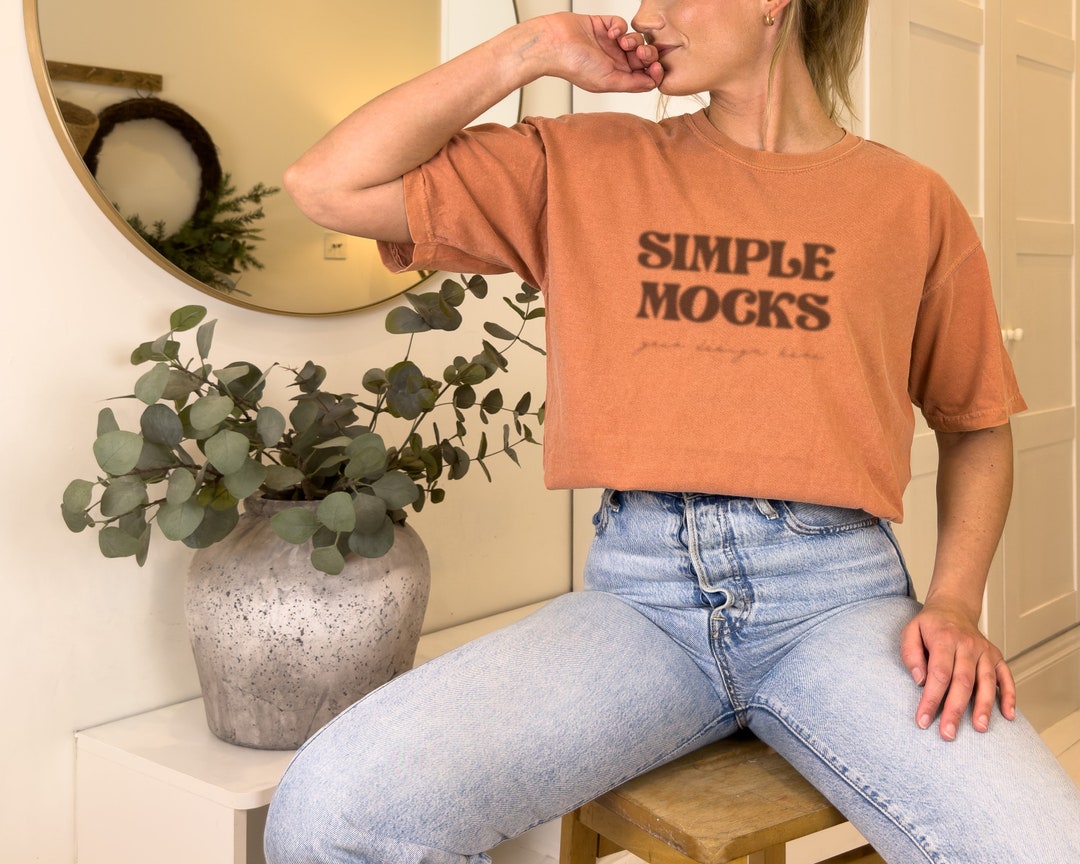 Comfort Colors C1717 Yam Mockup | Comfort Colors Yam Mockup | Orange ...