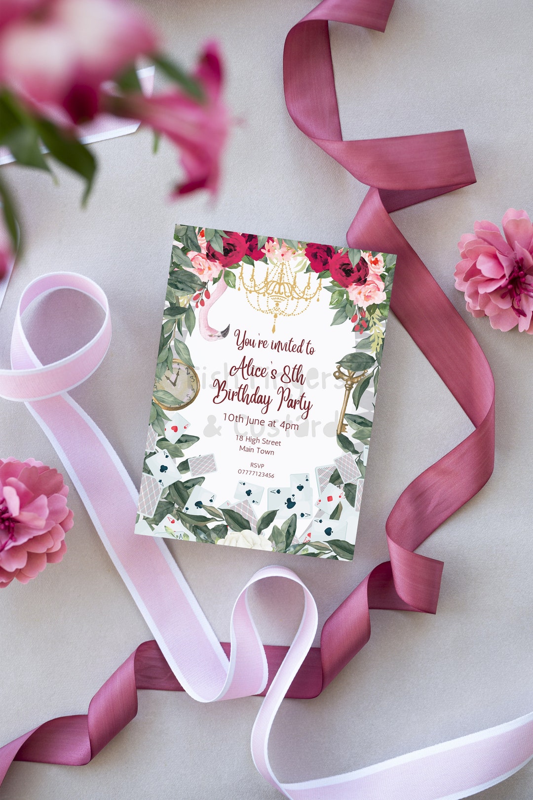 Down the Rabbit Hole DIY Printable Canva Template Invitation - Etsy