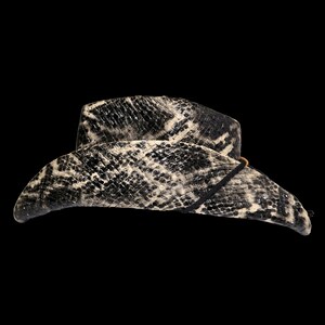 Snakeskin Straw Cowboy Hat for Men and Women - Hand-painted - Perfect ...