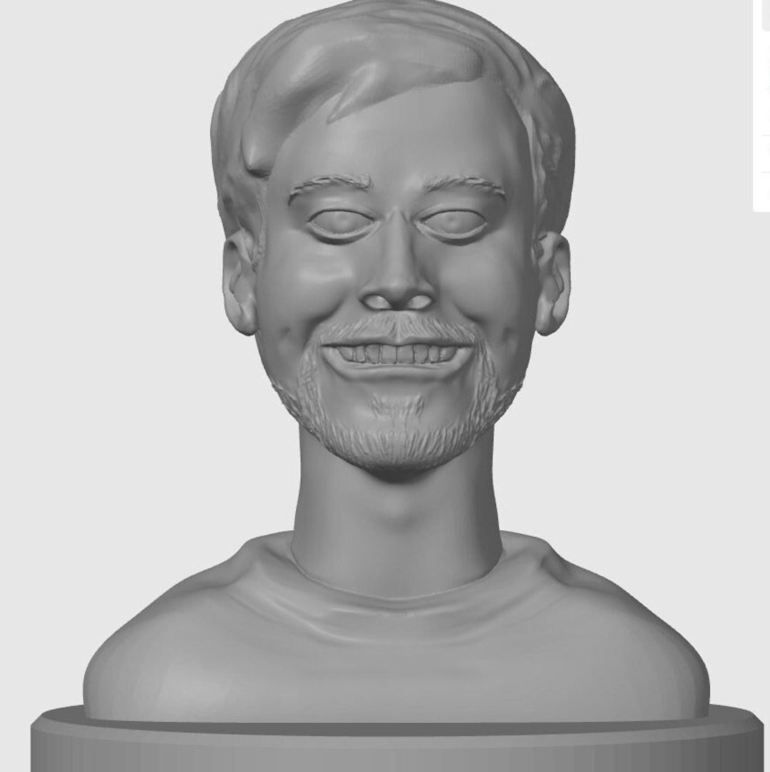 Mr. Beast Fanart Bust File for 3D Printing Digital File Only - Etsy
