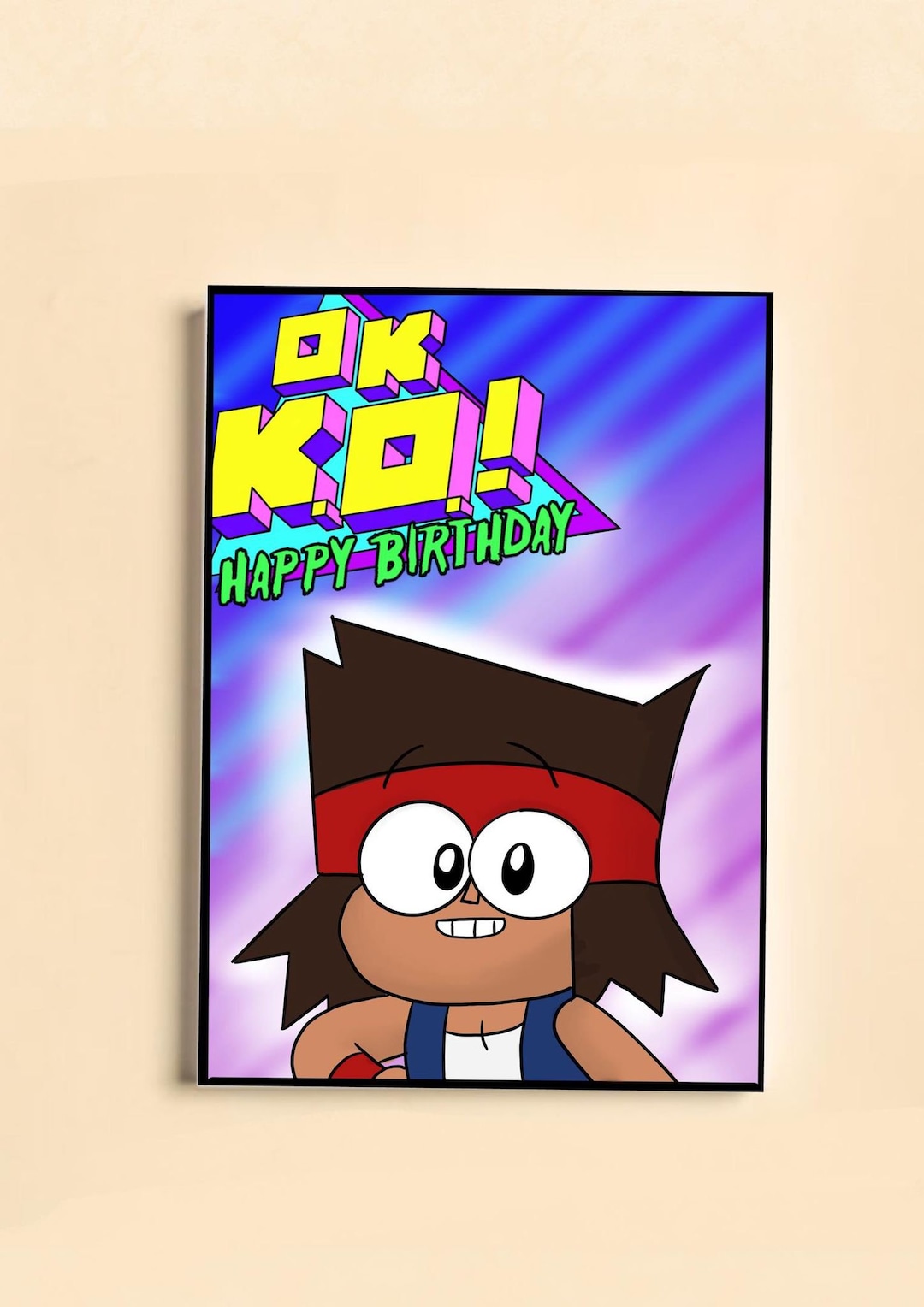 OK KO Lets Be Heroes - A5 Birthday Card - Hand Drawn (300gsm Card) - Etsy