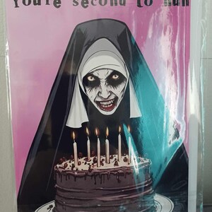 Evil Nun Inspired Birthday Card. - Etsy