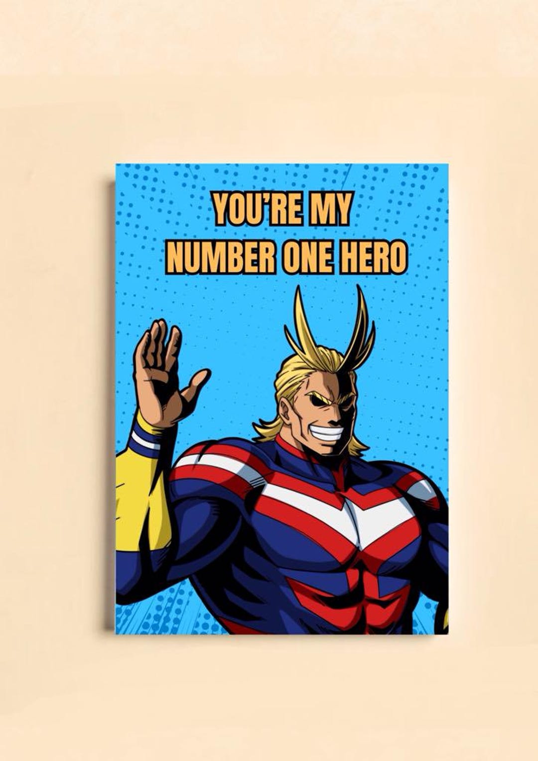 You're My Number One Hero! All Might Inspired MHA Birthday Card - A5 ...
