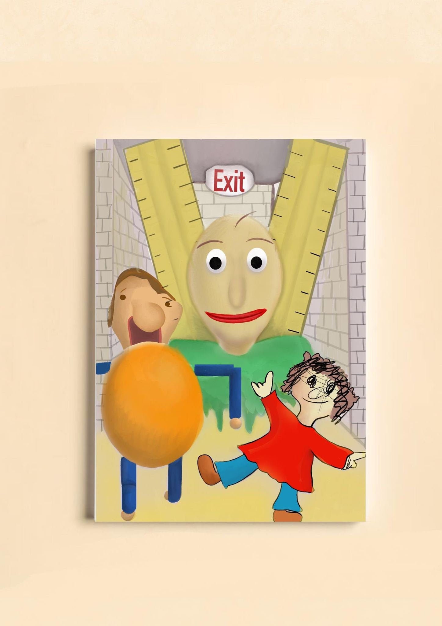 Baldi's Basics Hand Drawn Digital Print A4 - Etsy