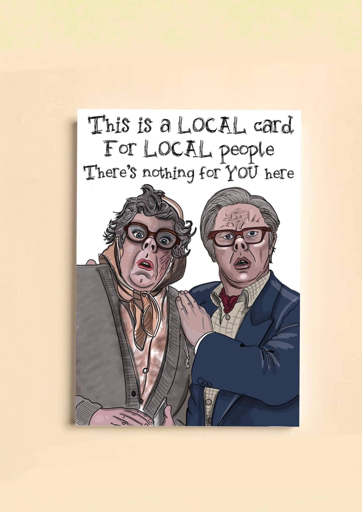 Edward and Tubbs LOCAL card for LOCAL people/A5 hand drawn/ | Etsy